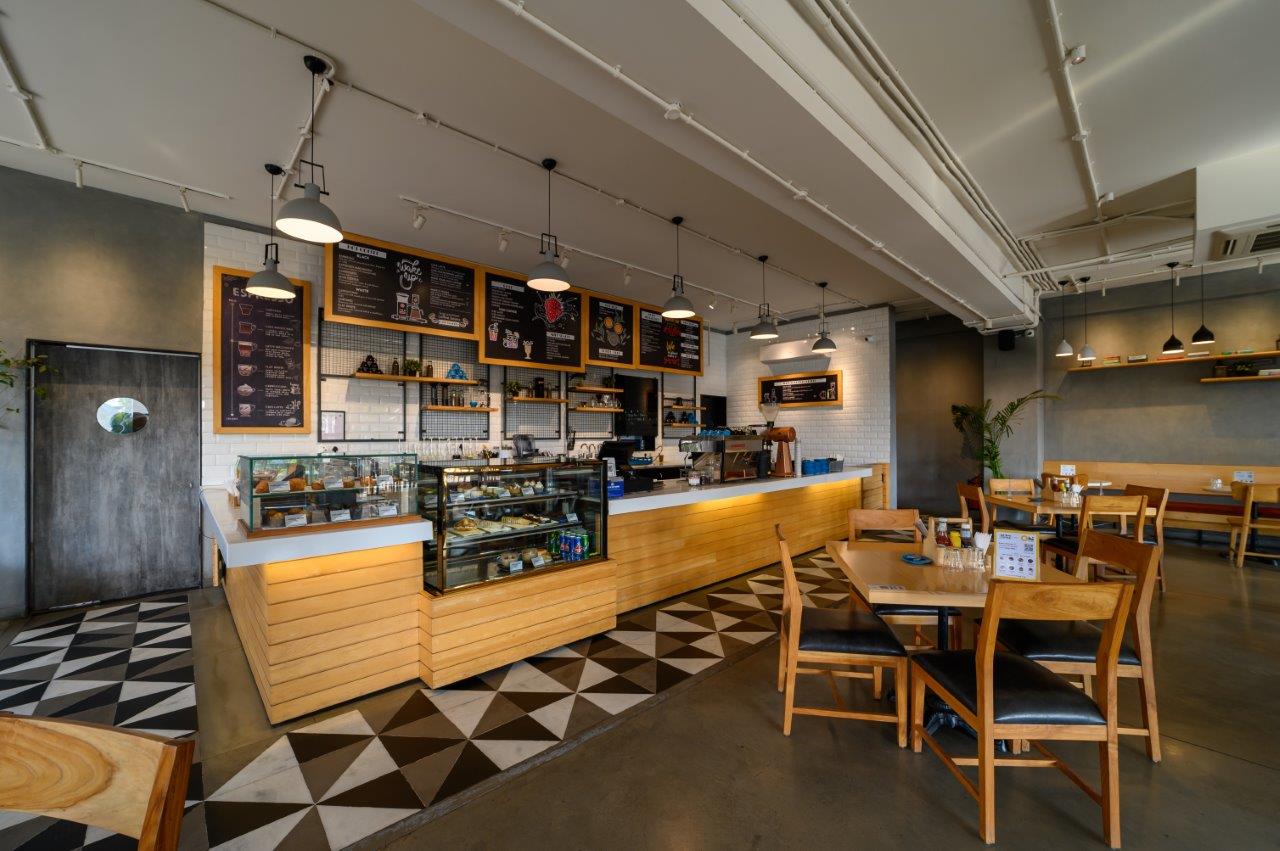 Yellow cedar creates an attractive aesthetic in a new espresso bar ...