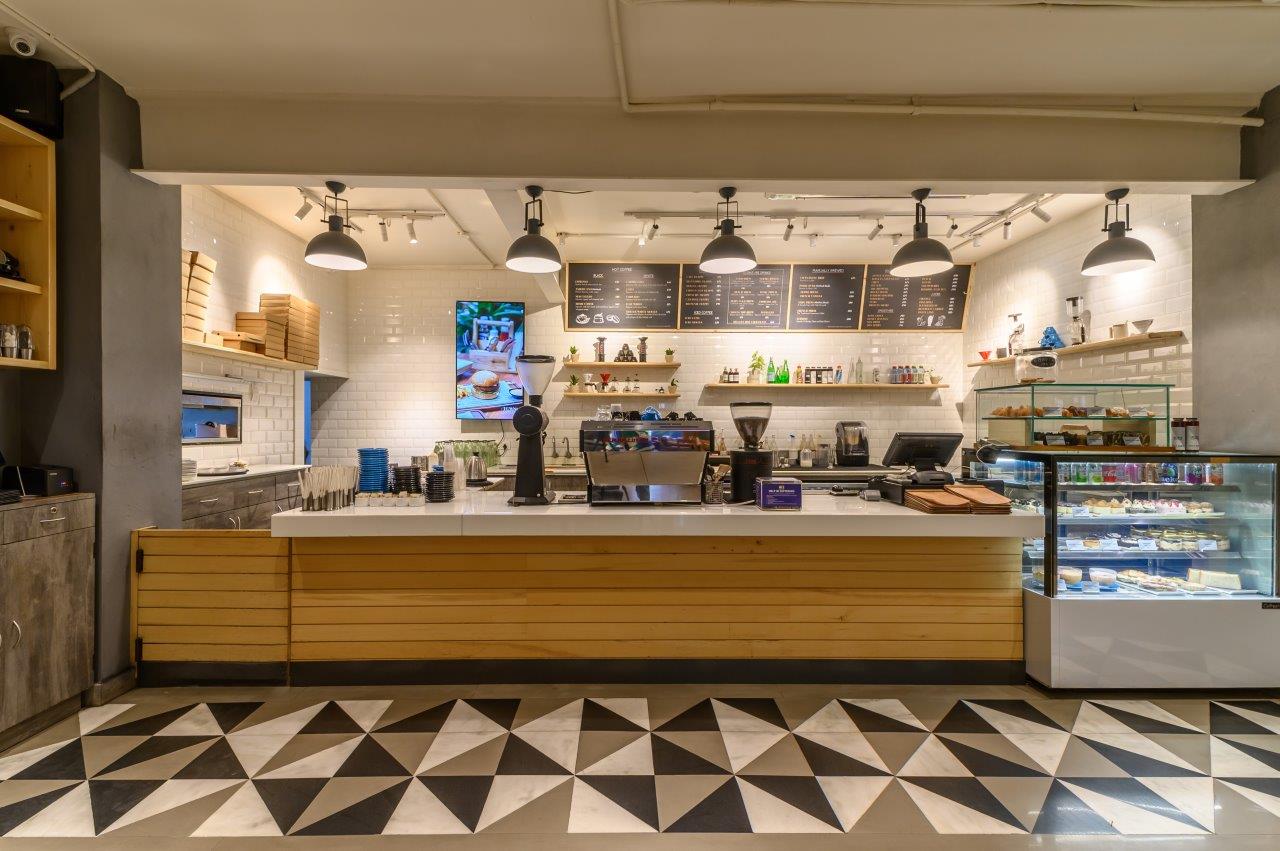 Yellow cedar creates an attractive aesthetic in a new espresso bar ...